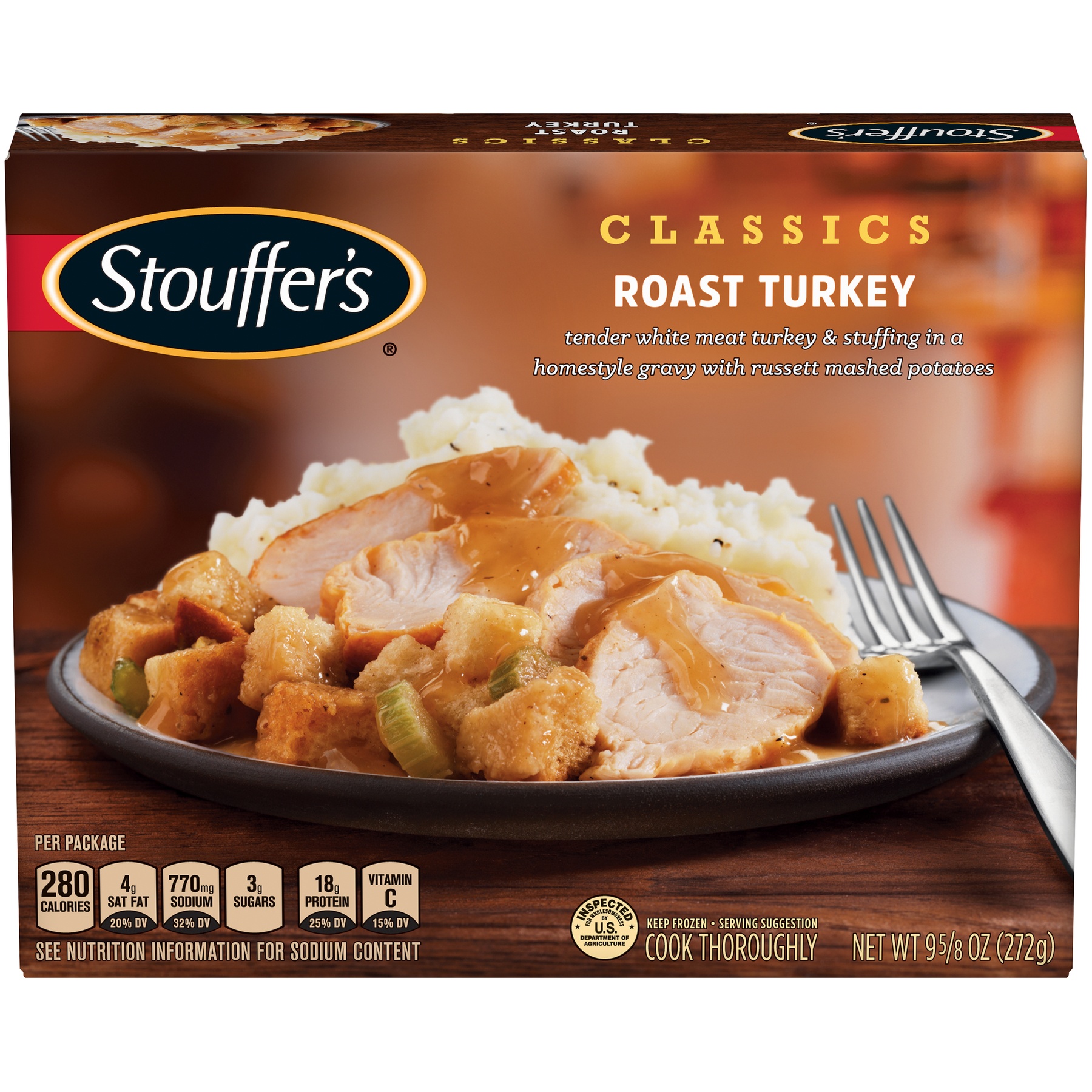 Nestle Stouffers Dinner Size Homestyle Selects Roast Turkey Breast, 9. ...