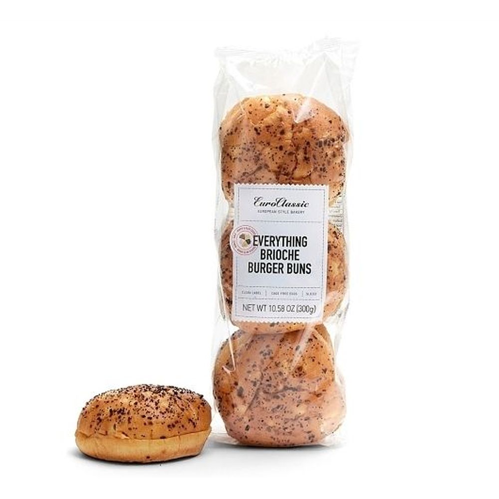 Euroclassic Everything Brioche Burger Buns, 10.58 Ounce -- 14 per case