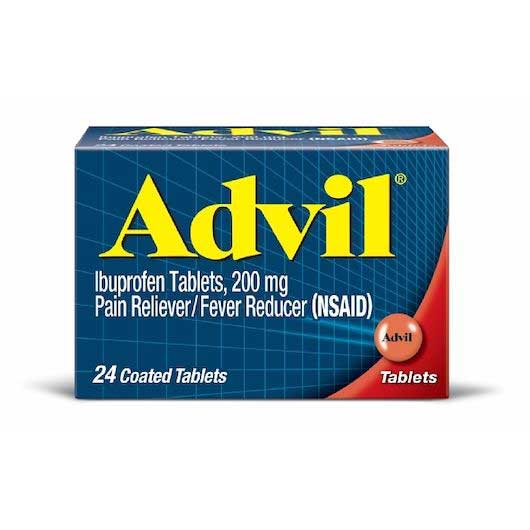Advil Ibuprofen Pain Reliever and Fever Reducer Tablet - 24 count per ...