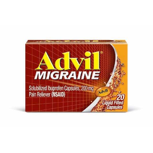Advil Migraine Liquid Filled Capsules - 20 count per pack -- 72 packs ...
