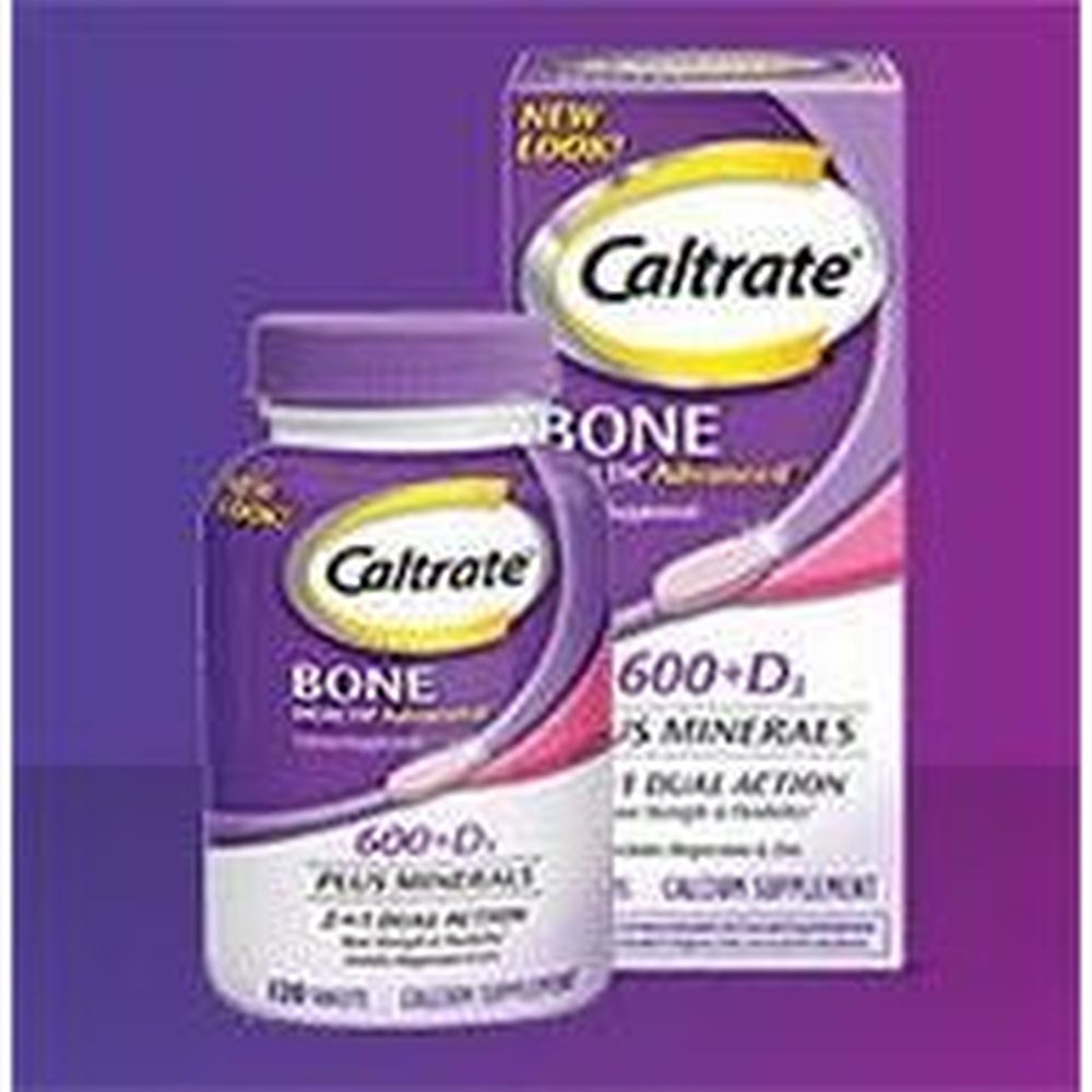 Caltrate 600+D3 Plus Minerals 2 in 1 Dual Action Tablet for Bone, 120 ...