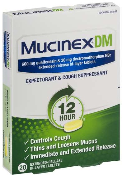 Reckitt Benckiser Mucinex DM Expectorant and Cough Suppressant Tablet ...