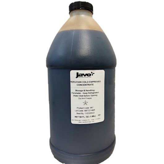 Javo Peruvian Cold Espresso Coffee Concentrate, 64 Fluid Ounce -- 6 per ...