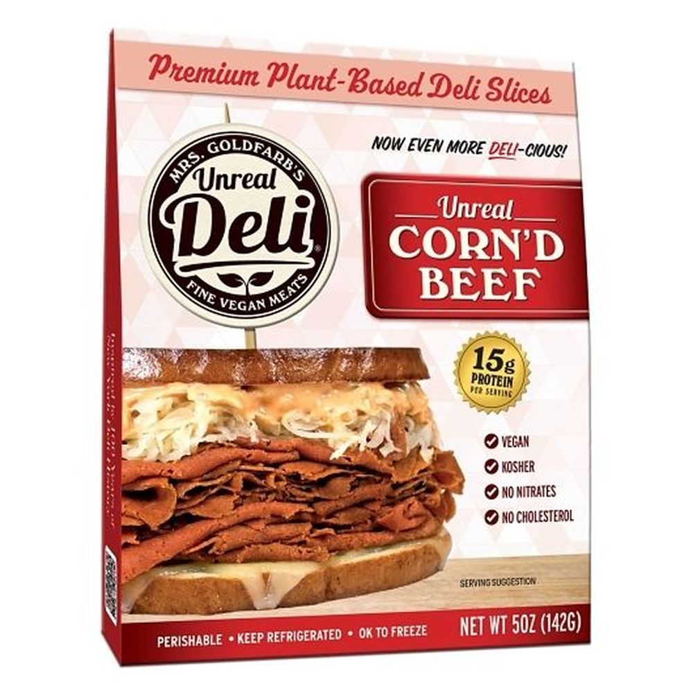 Unreal Deli Plant Based Corned Beef Slices, 5 Ounce -- 6 per case