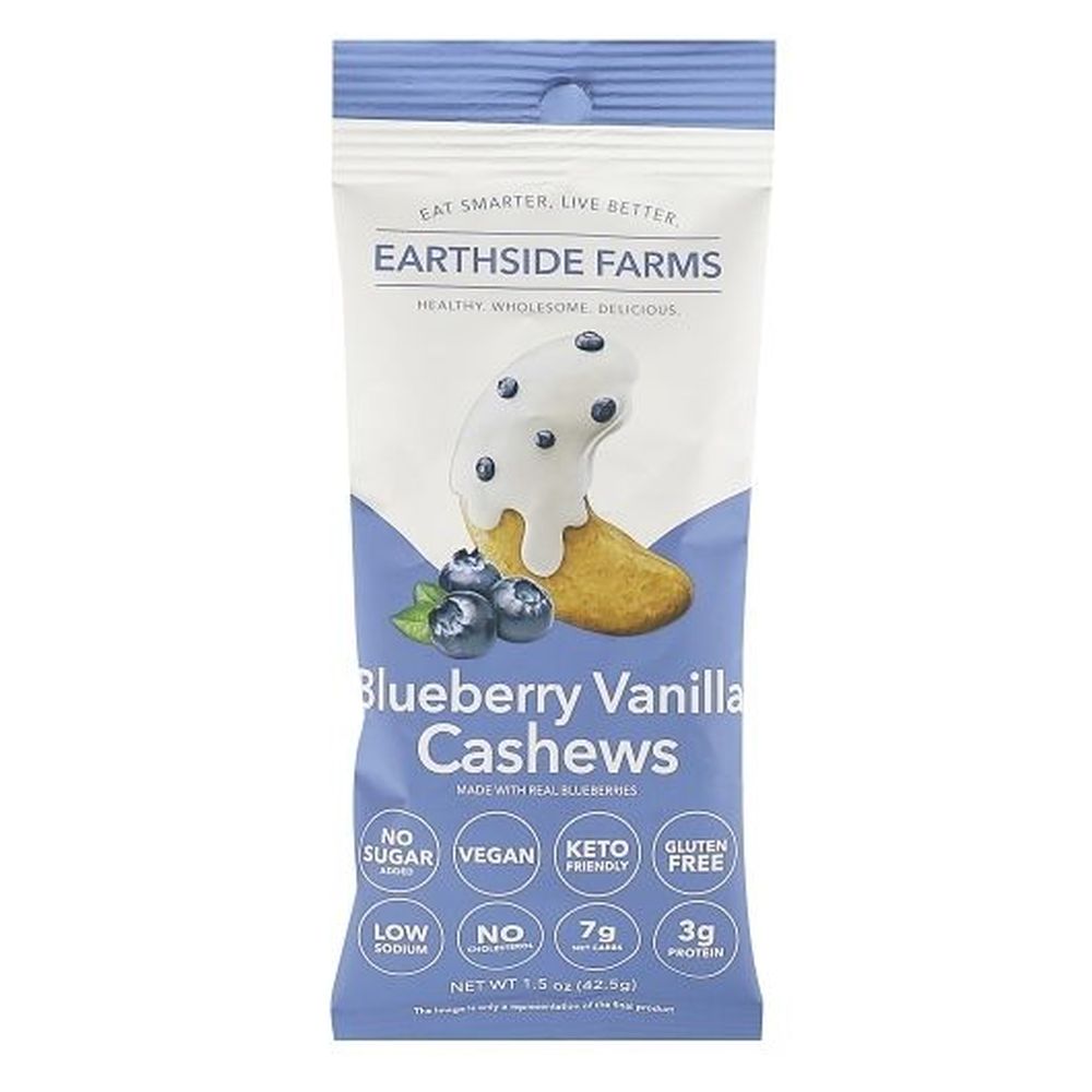 Earthside Farms Blueberry Vanilla Cashews, 1.5 Ounce -- 10 per case