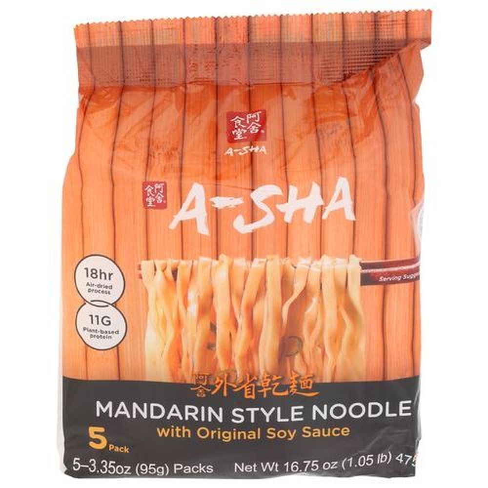 A-Sha Mandarin Style Noodle with Original Soy Sauce, 16.75 Ounce -- 6 ...
