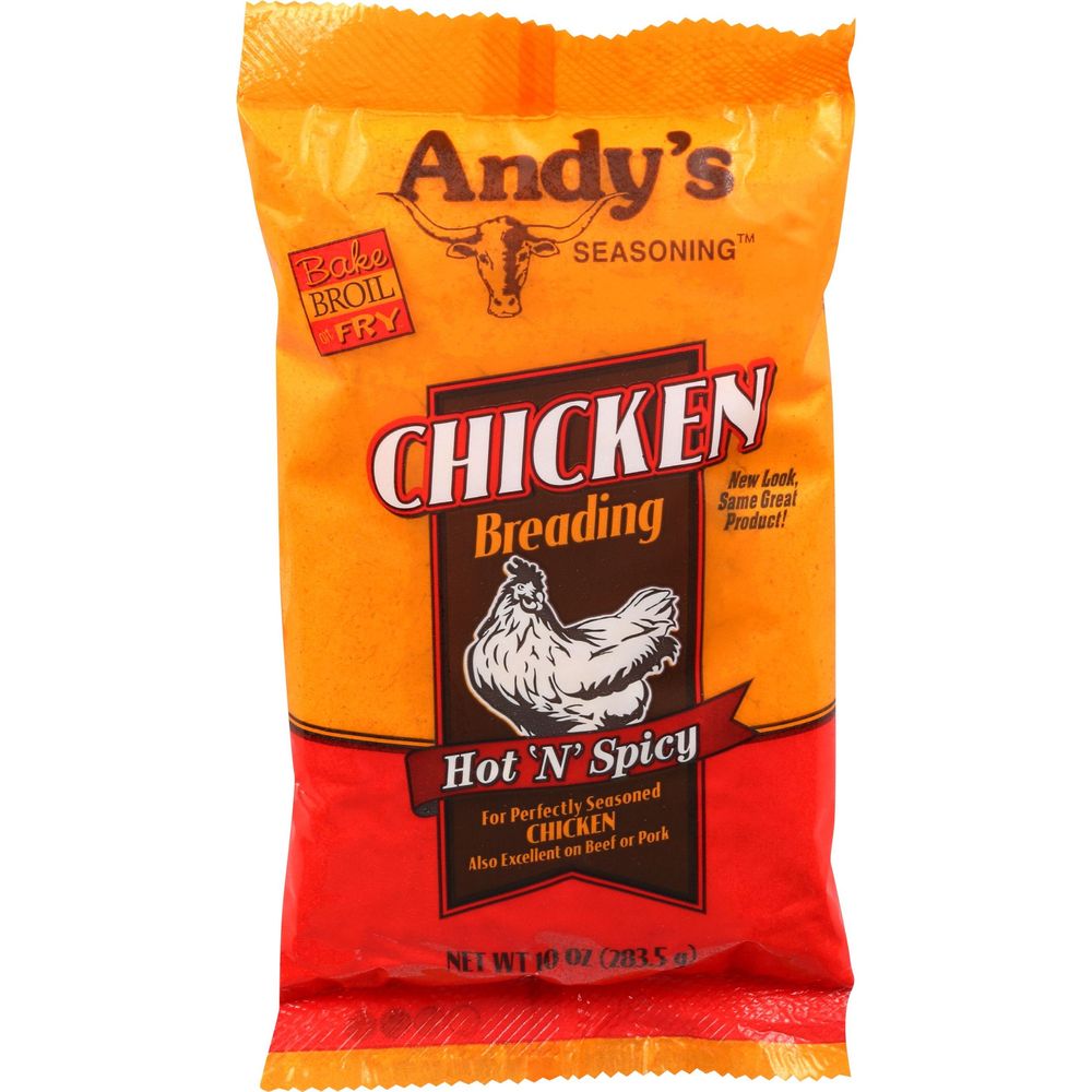 Andys Hot N Spicy Chicken Breading, 10 Ounce -- 6 per case
