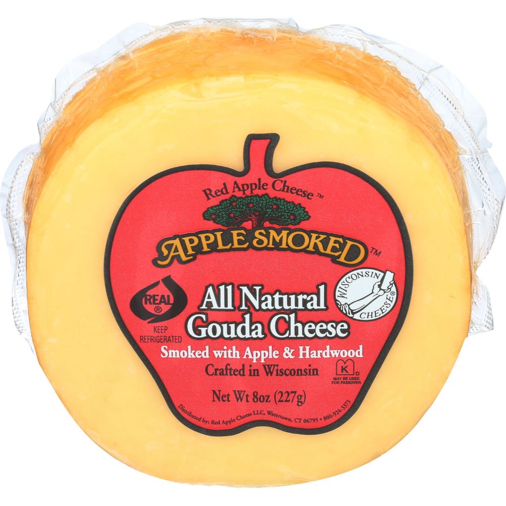 Apple Smoked All Natural Round Gouda Cheese, 8 Ounce -- 14 per case ...