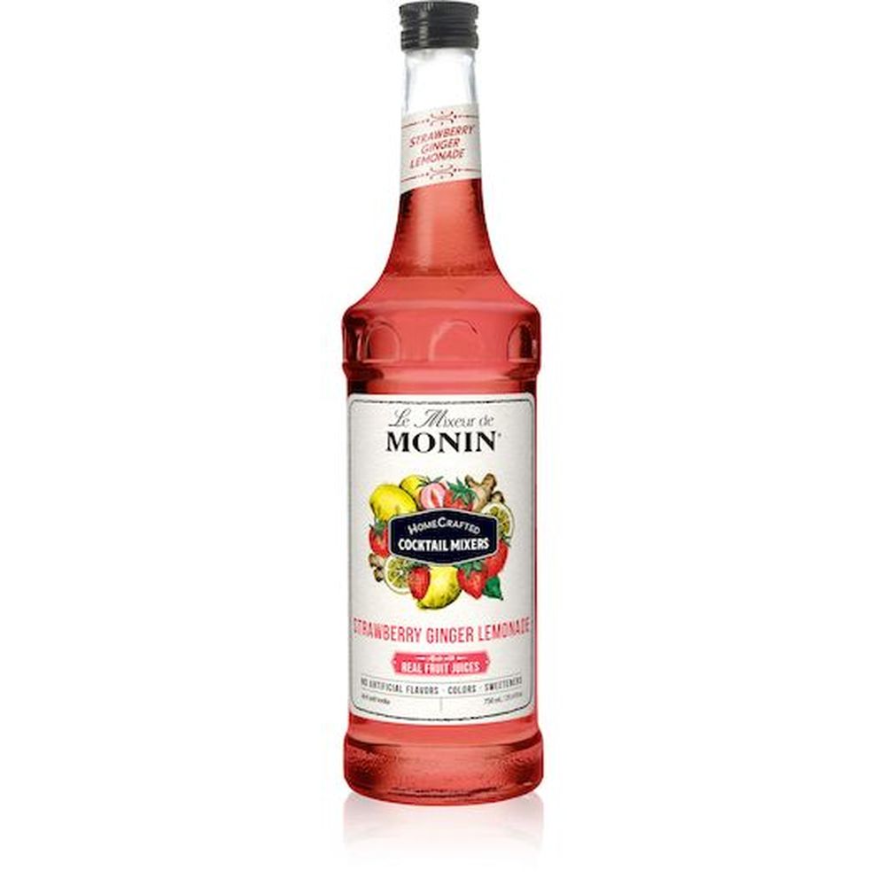 Monin Strawberry Ginger Lemonade Cocktail Mixer, 750 Milliliter -- 6 ...