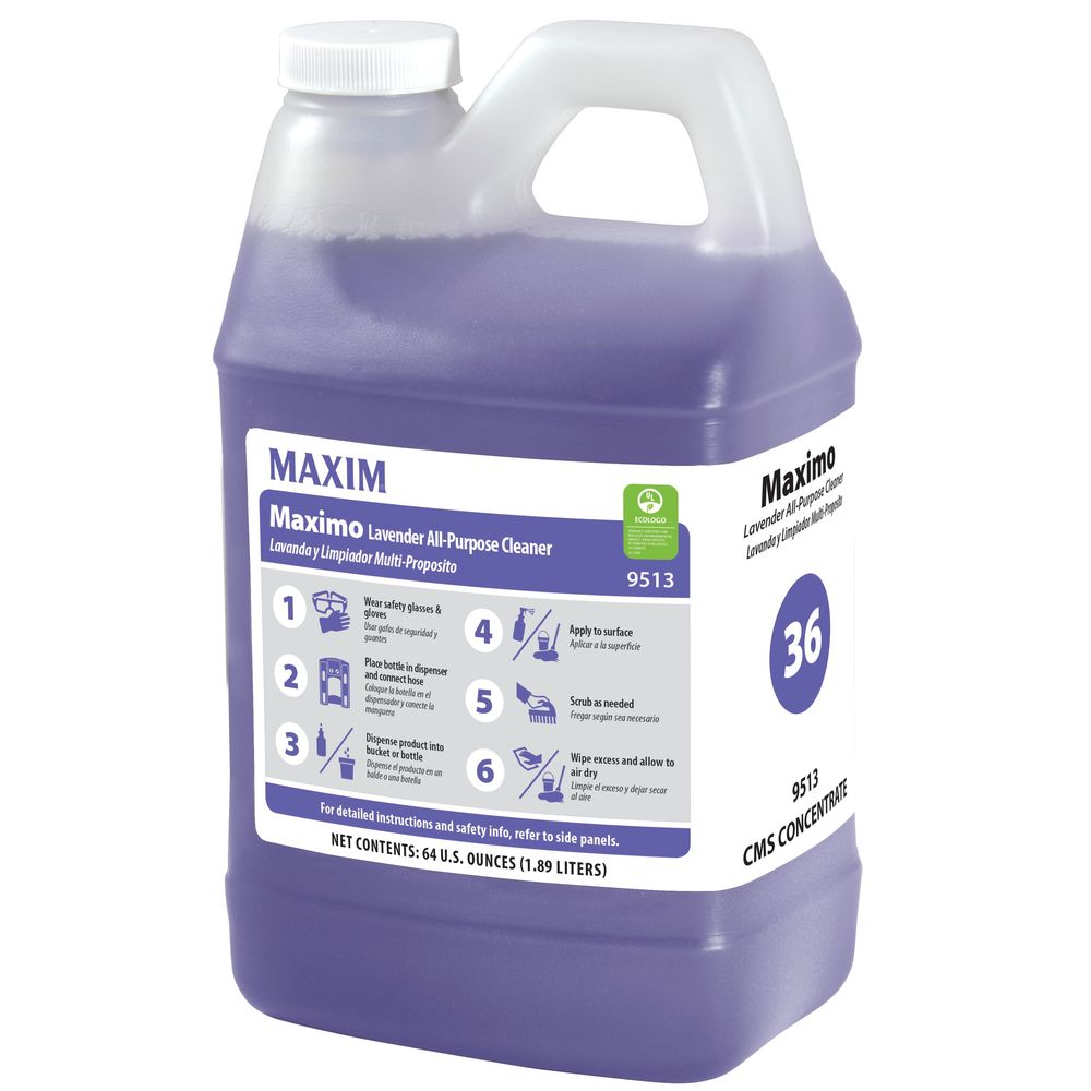 Maxim 9513 Maximo Lavender Scent All Purpose Cleaner, 1.89 Liter -- 4 ...