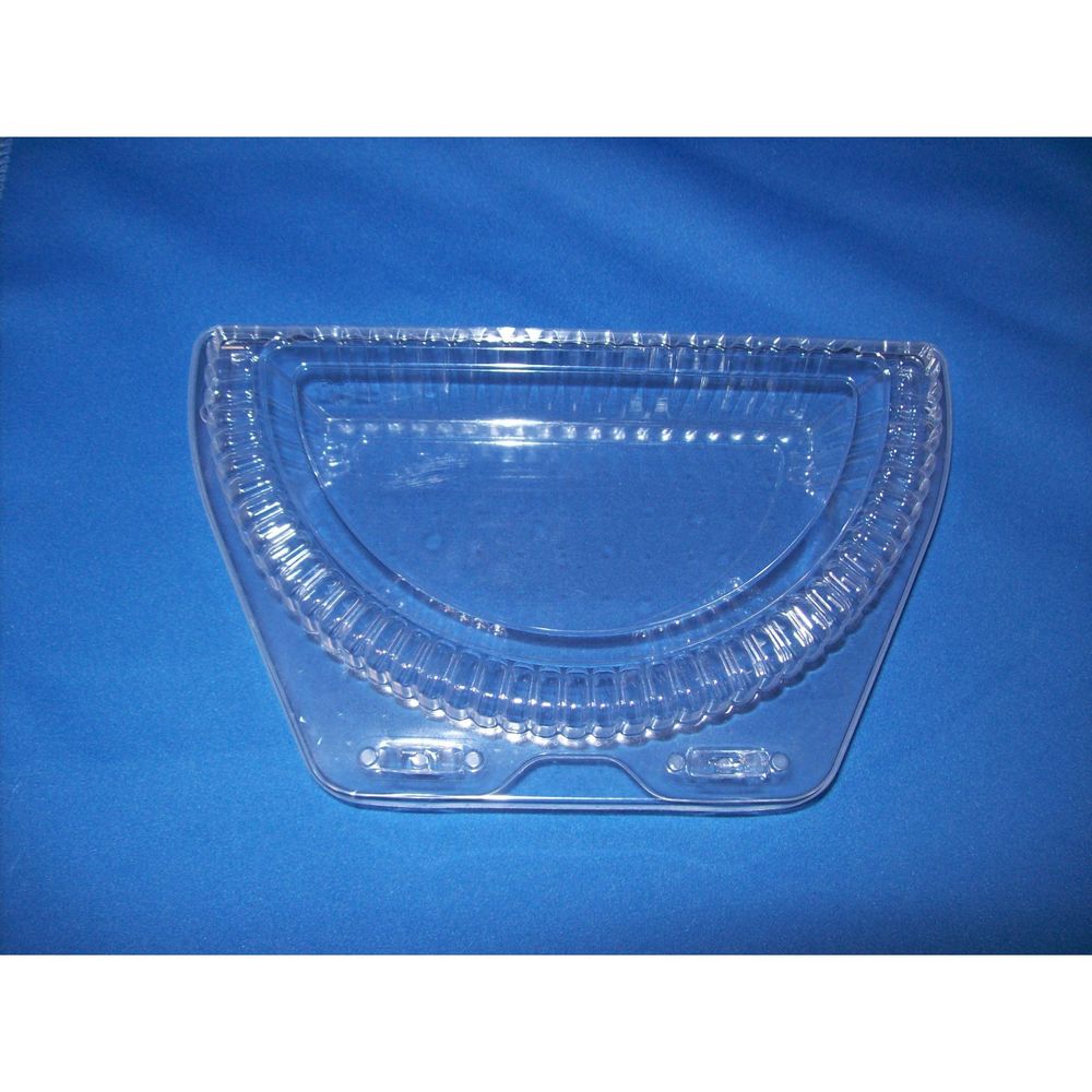 Detroit Foaming Clear 9 inch Half Pie Hinged Container, 9.94 x 6 x 2.38 ...