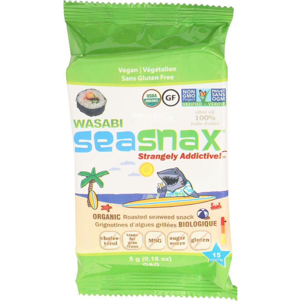 Seasnax Grab and Go Wasabi Seaweed Snack | FoodServiceDirect