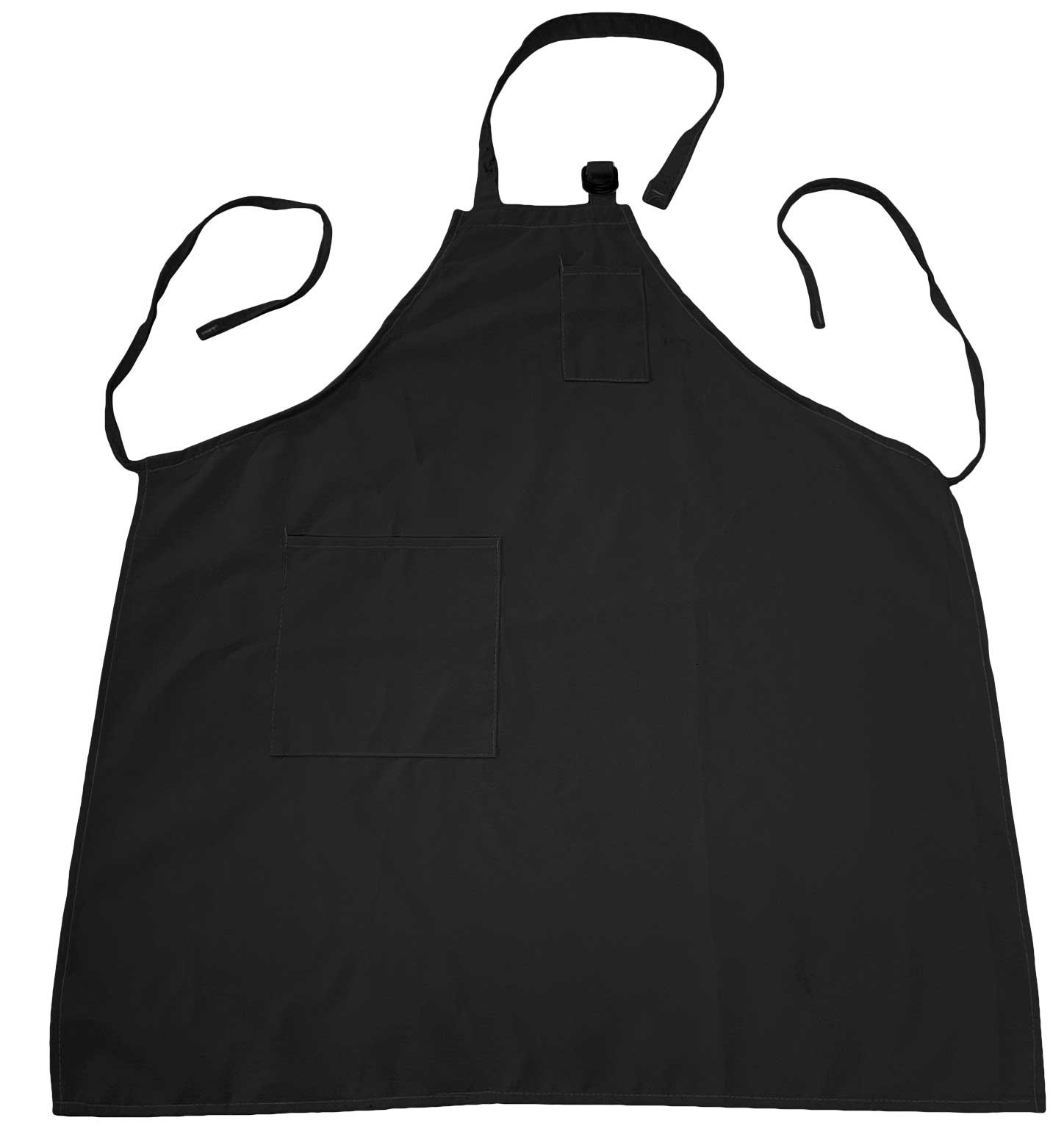 Intedge Black Poly/Cotton Adjustable D Ring Apron with 2 Pockets ...