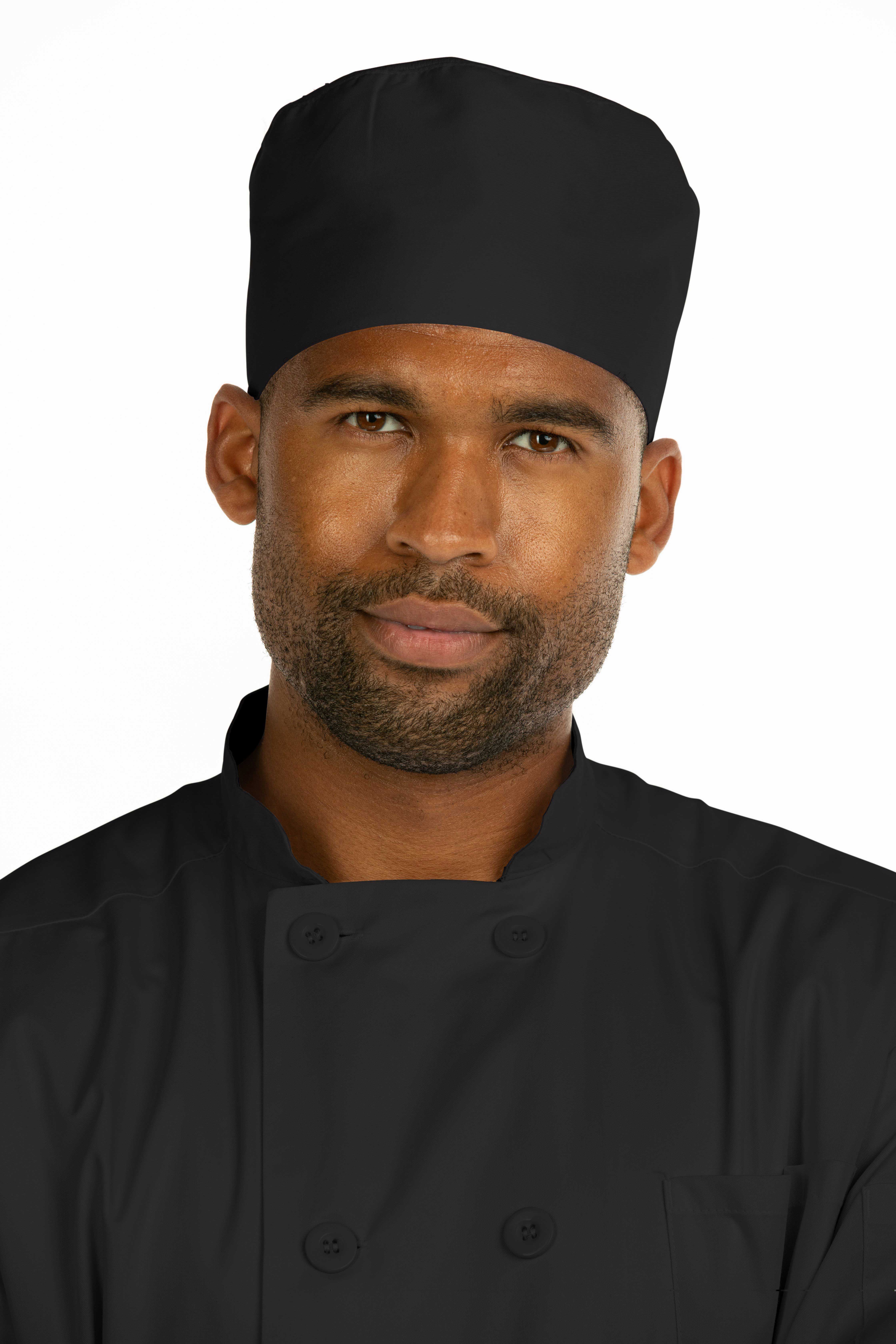 Hey Chef Black One Size Chef Beanie with Mesh Top and Adjustable Velcro ...