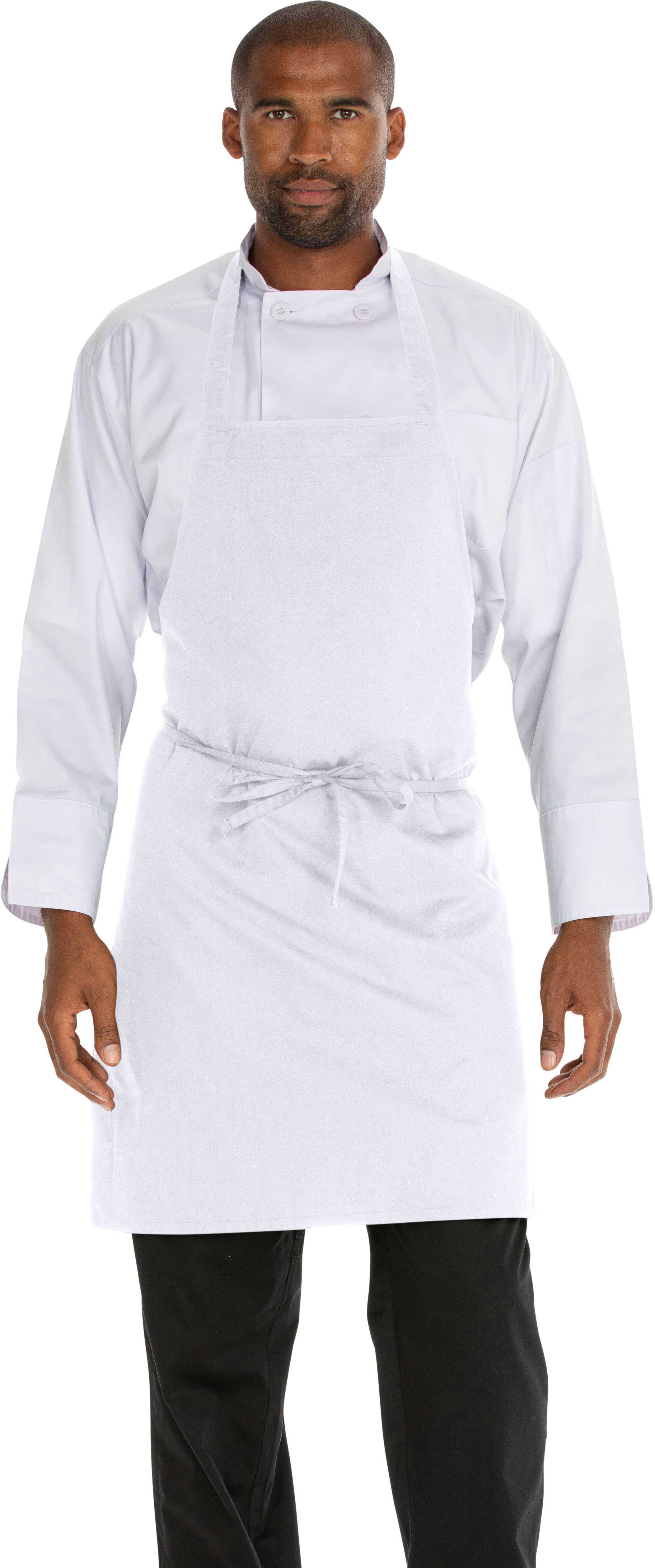 Hey Chef White One Size Bib Apron | FoodServiceDirect