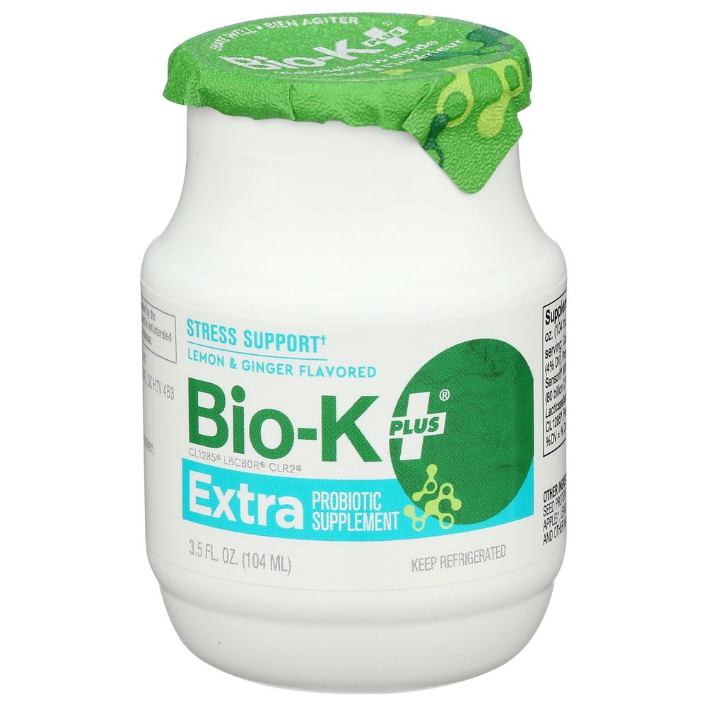 Bio-k Plus Organic Lemon and Ginger Flavored Probiotic Supplement, 3.5 ...