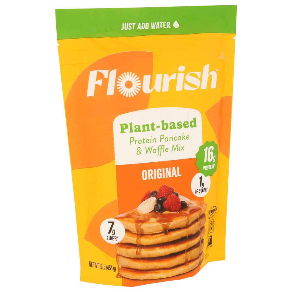 Flourish Plant Based Original Protein Pancake Mix, 16 Ounce -- 8 per case