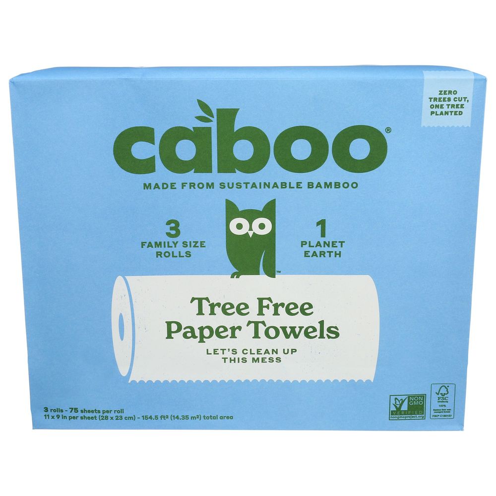 Caboo Bamboo Paper Towel, 3 count -- 8 per case | FoodServiceDirect.com ...