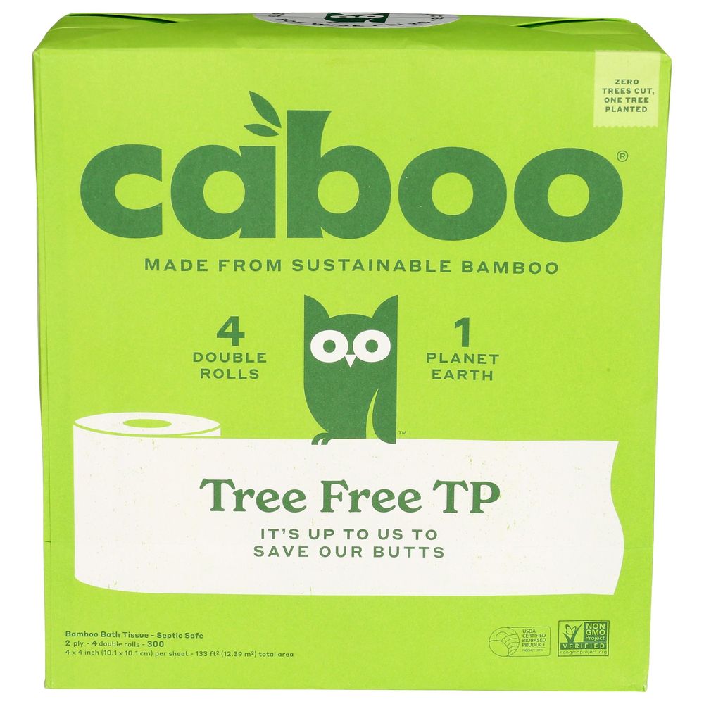Caboo Tree Free Up Bamboo Bath Tissue Double Roll , 4 count -- 10 rolls ...