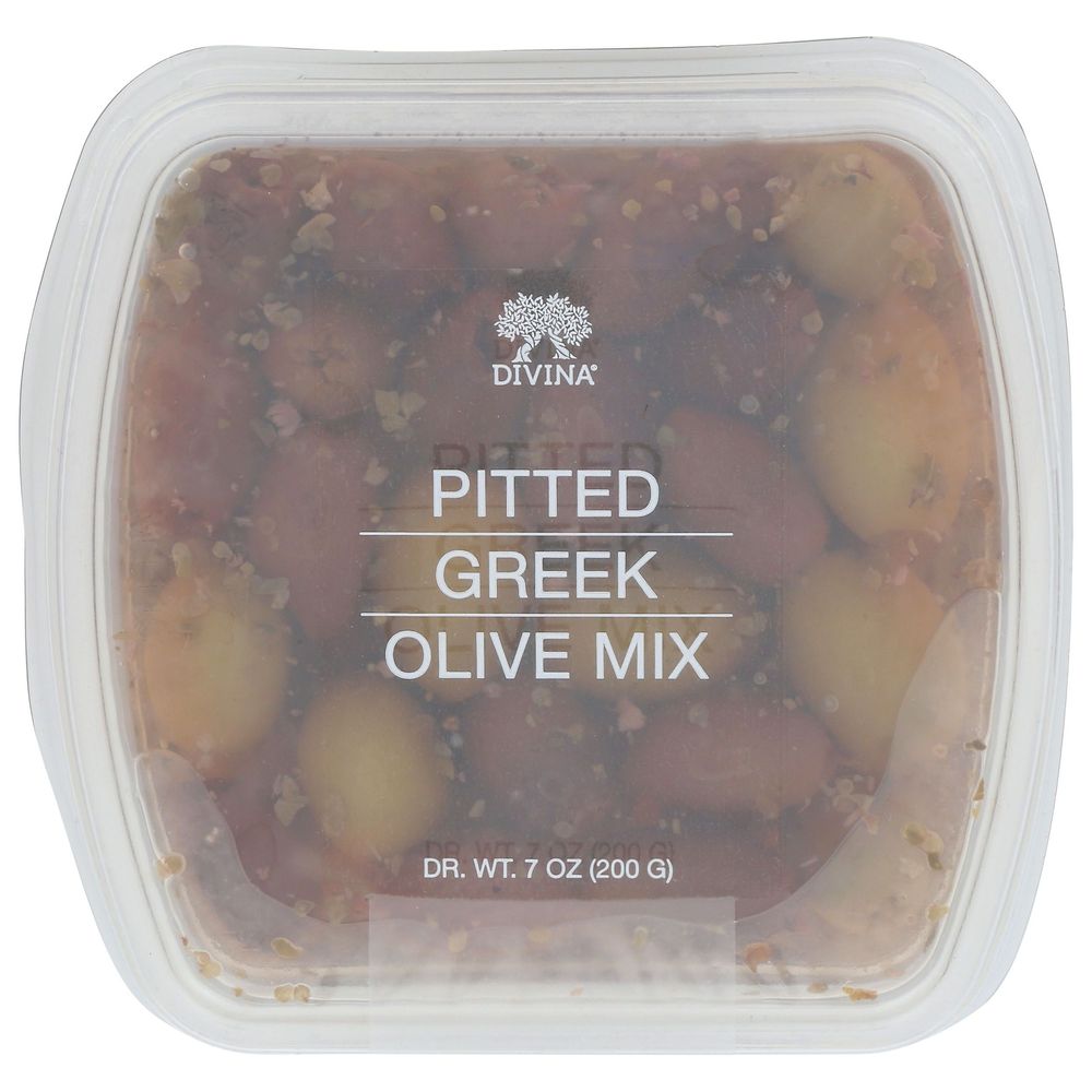 Divina Pitted Greek Olive Mix, 7.4 Ounce -- 6 per case