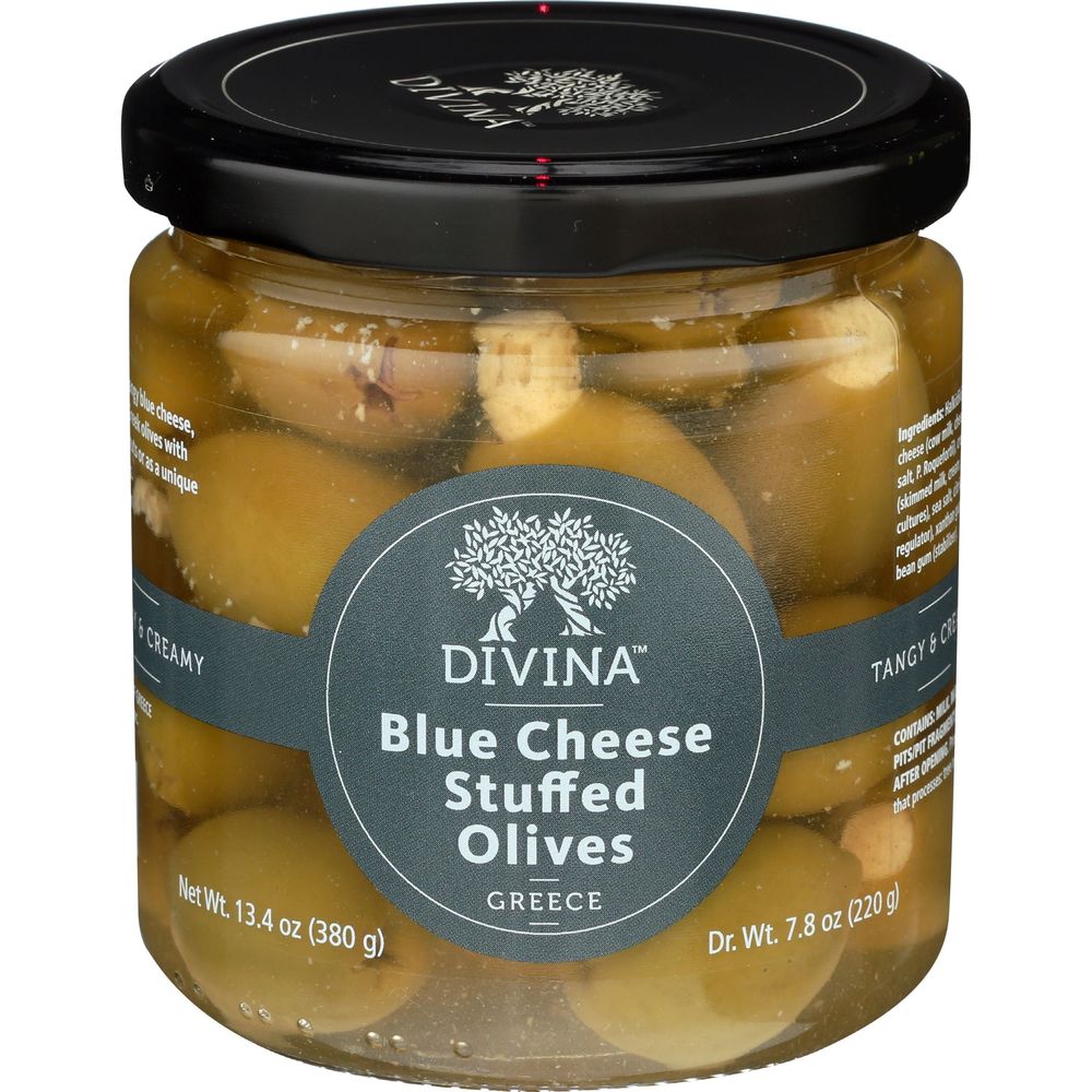 Divina Blue Cheese Stuffed Olives, 7.8 Ounce -- 6 per case