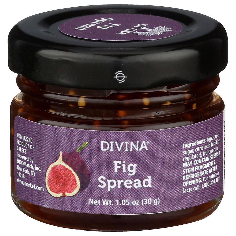 Divina Fig Spread, 1.05 Ounce Mini Jar -- 48 per case