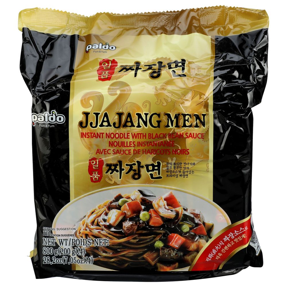 Paldo Jjajangmen Instant Noodle with Black Bean Sauce, 28.2 Ounce -- 4 per case ...