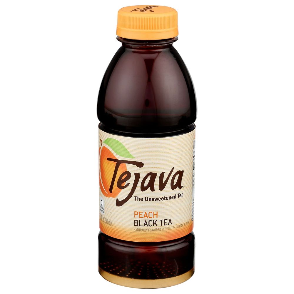 Tejava Peach Unsweetened Black Tea, 16.9 Fluid Ounce -- 12 per case
