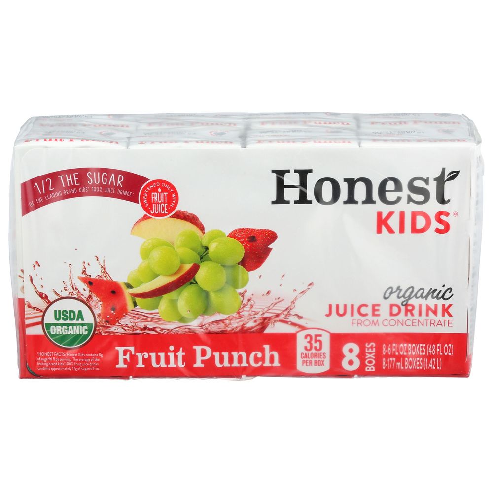 Honest Kids Organic Fruit Punch Juice Drink, 48 Fluid Ounce -- 5 per case
