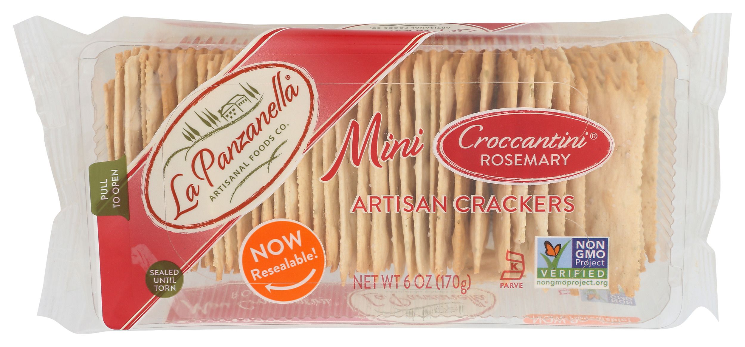 La Panzanella Croccantini Mini Rosemary Artisan Crackers, 6 Ounce -- 12 ...