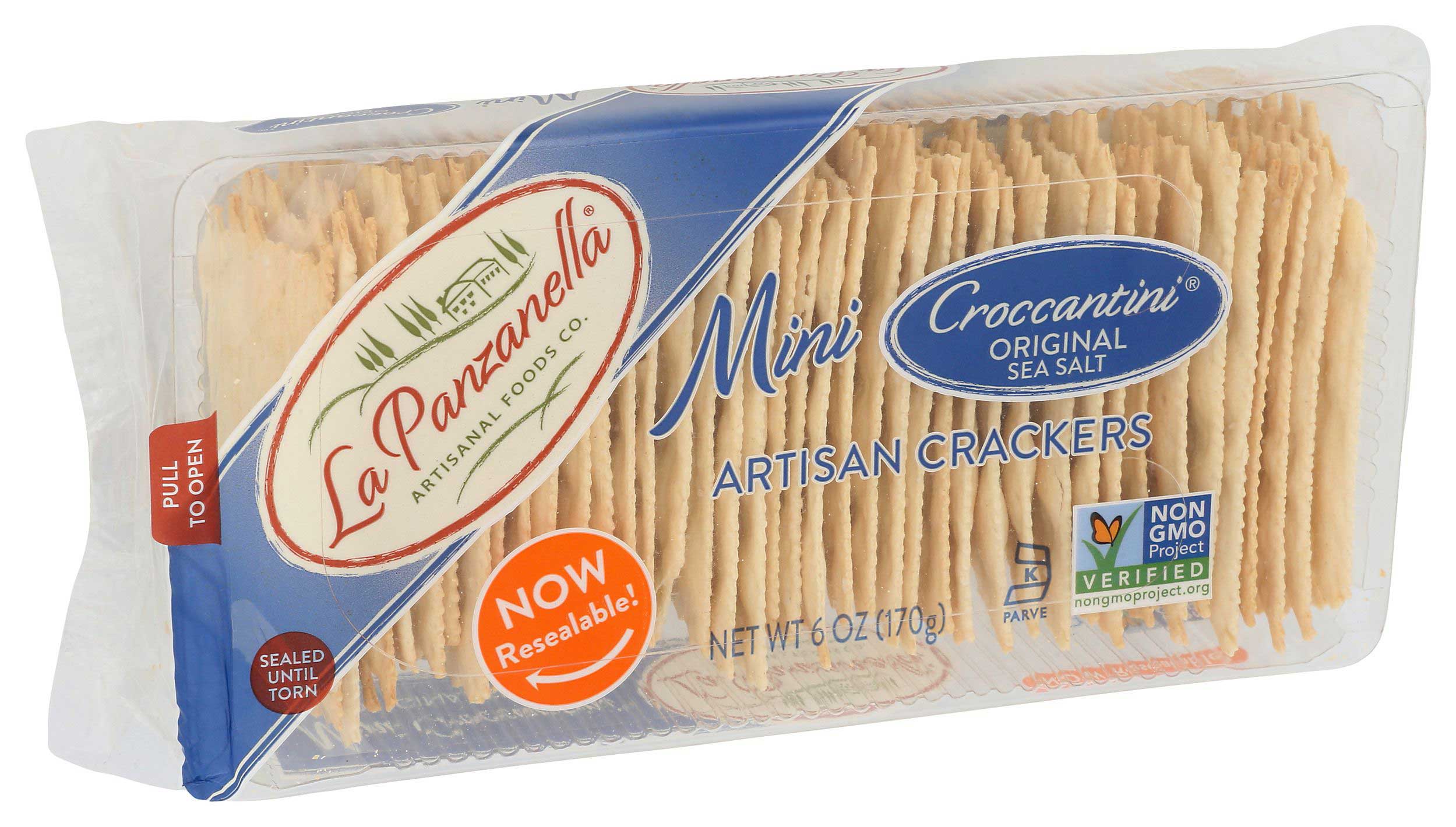 La Panzanella Croccantini Mini Original Sea Salt Artisan Crackers ...