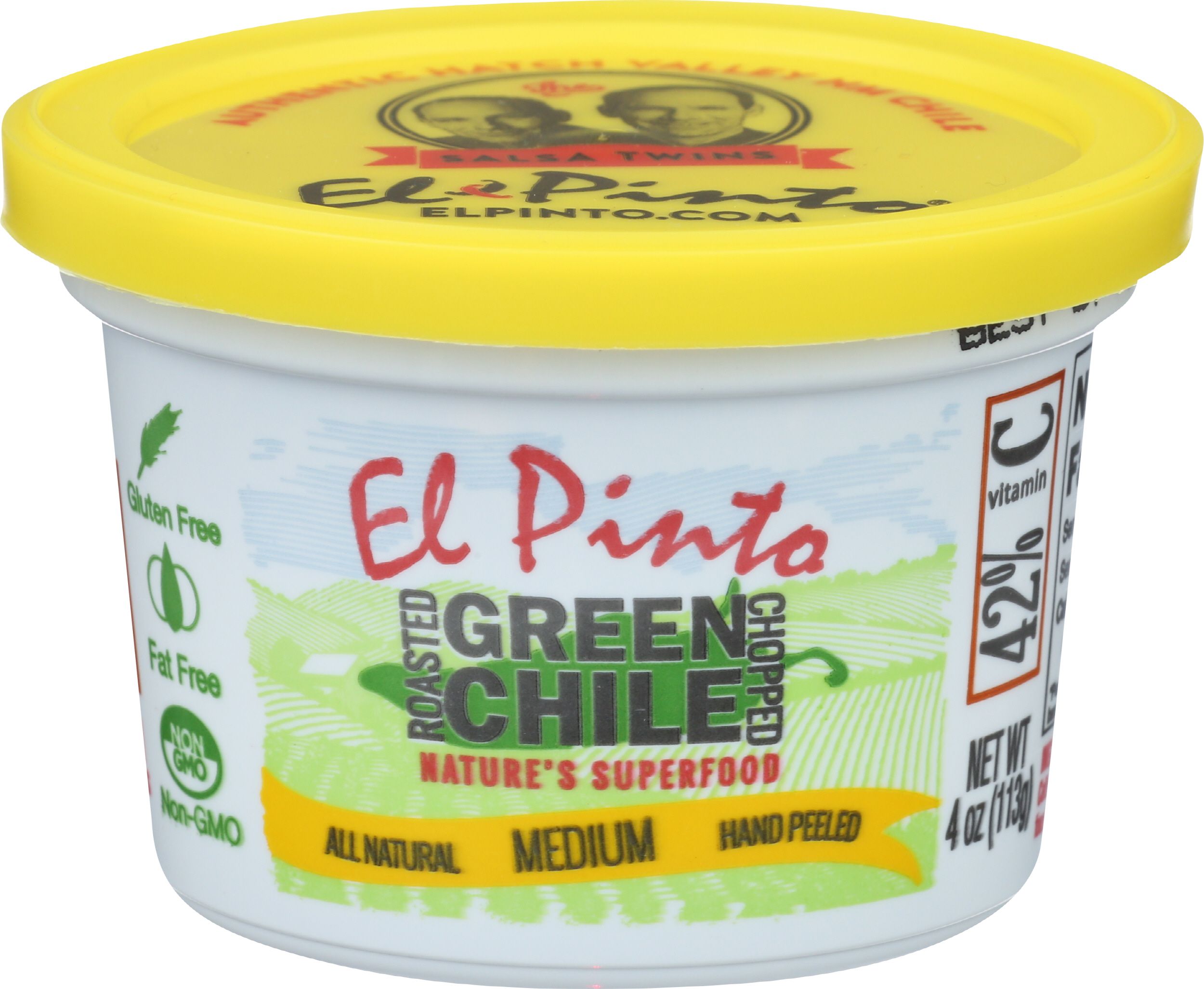 El Pinto Medium Chopped Roasted Hatch Green Chile Salsa, 4 Ounce -- 12 ...