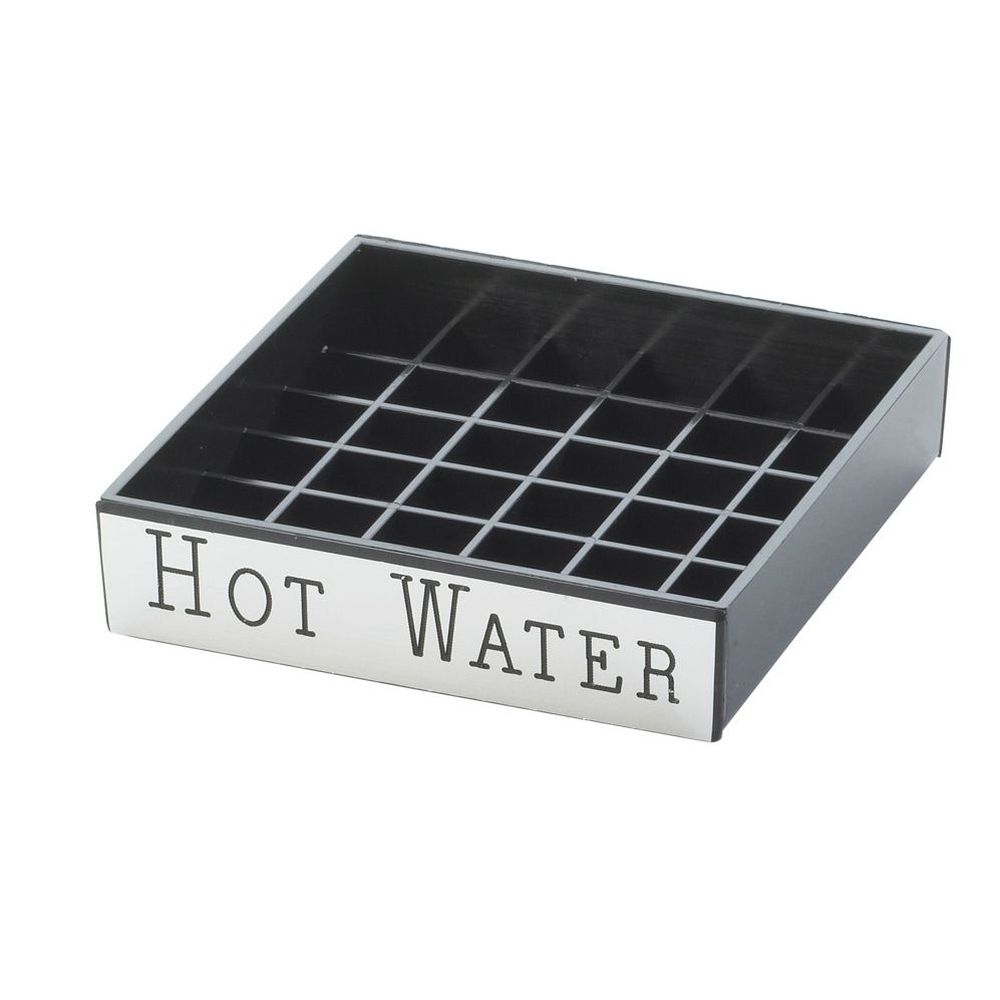 Cal-Mil Engraved Silver Hot Water Drip Tray, 4 x 4 x 1 inch
