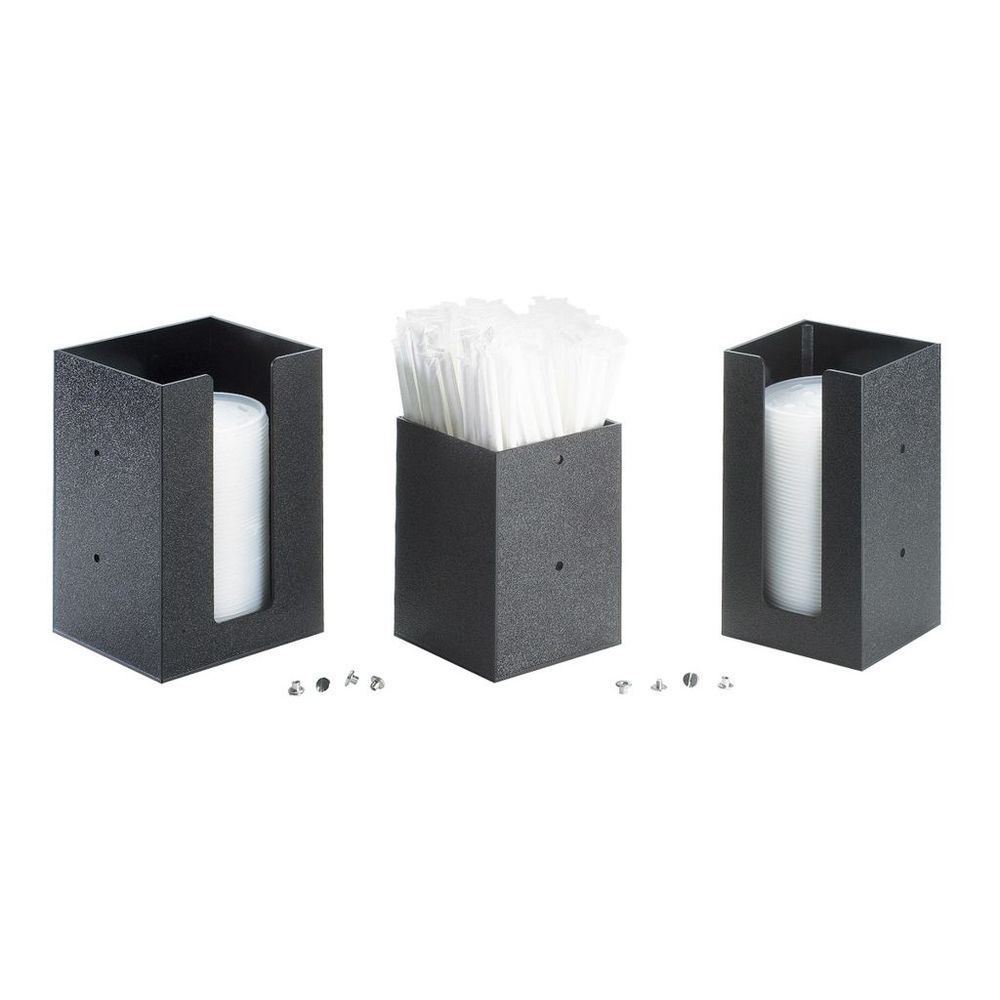 Cal-Mil Classic Black Acrylic Modular Countertop Straw Holder, 4.25 x 4 ...