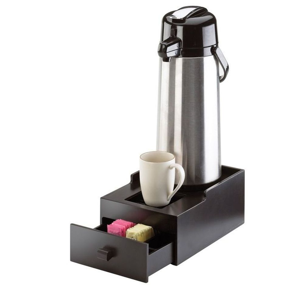 Cal-Mil Midnight Single Airpot Stand with Packet Drawer, 8.125 x 12.625 ...