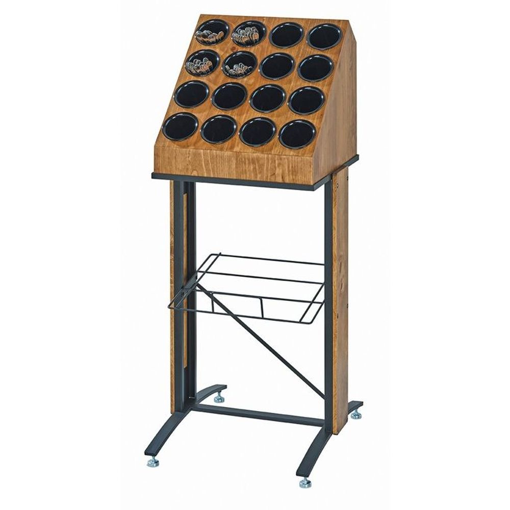 Cal-Mil Madera Floorstanding Bulk Condiment Unit Base with Wood Overlay ...