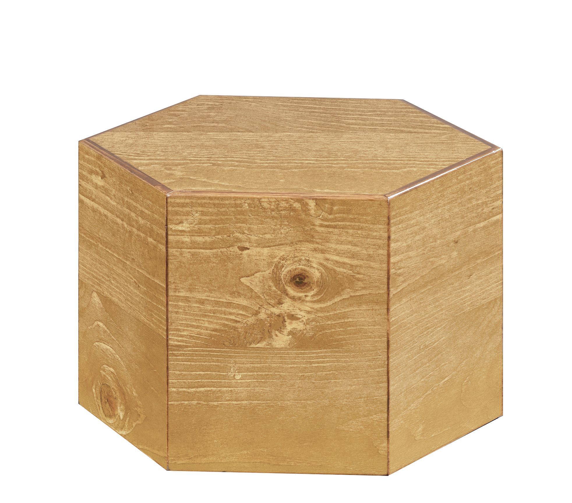 Cal Mil Madera Hexagon Riser, 12 inch Dia. x 8 inch Height ...