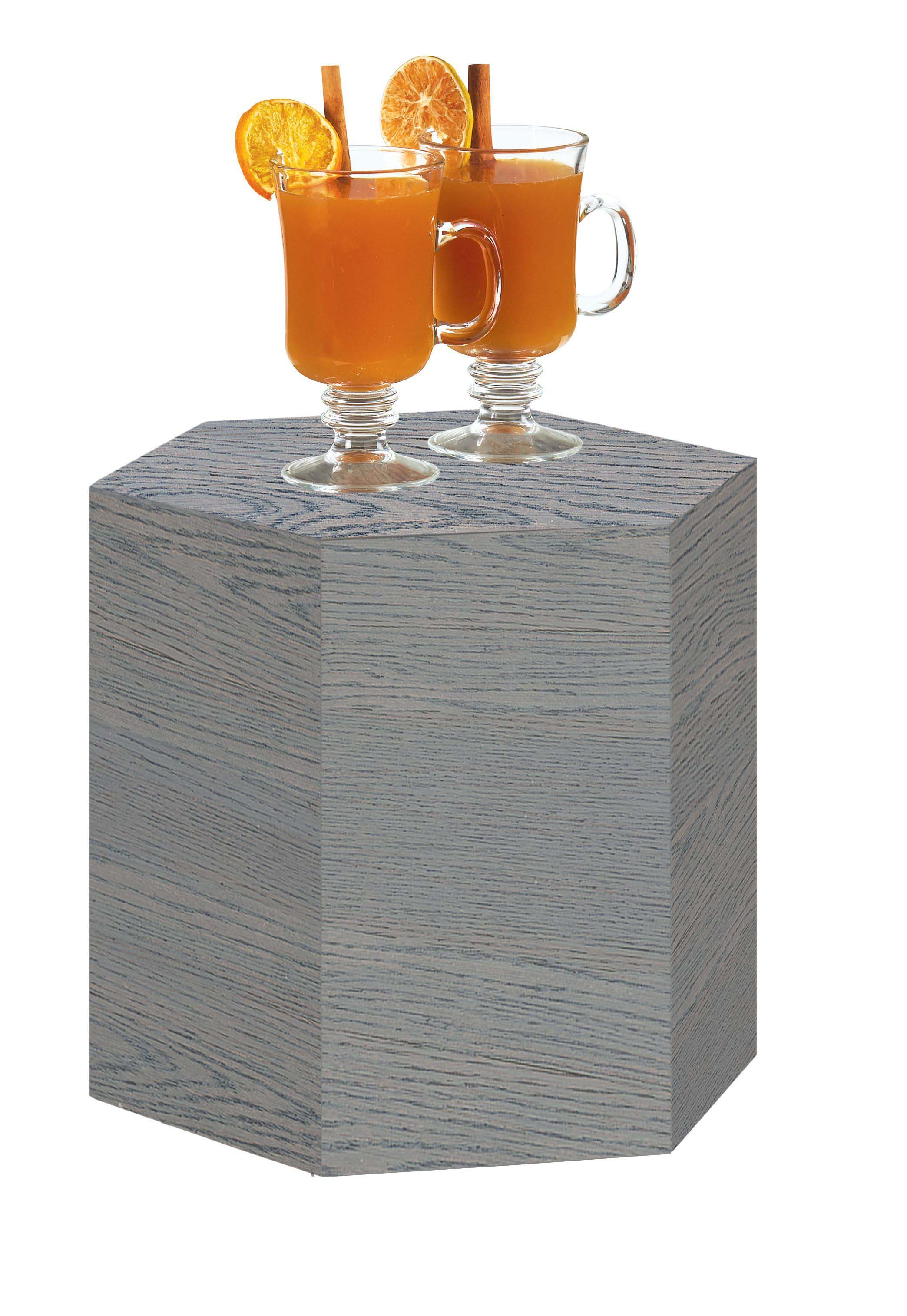 Cal Mil Ashwood Hexagon Riser, 12 inch Dia. x 11 inch Height ...