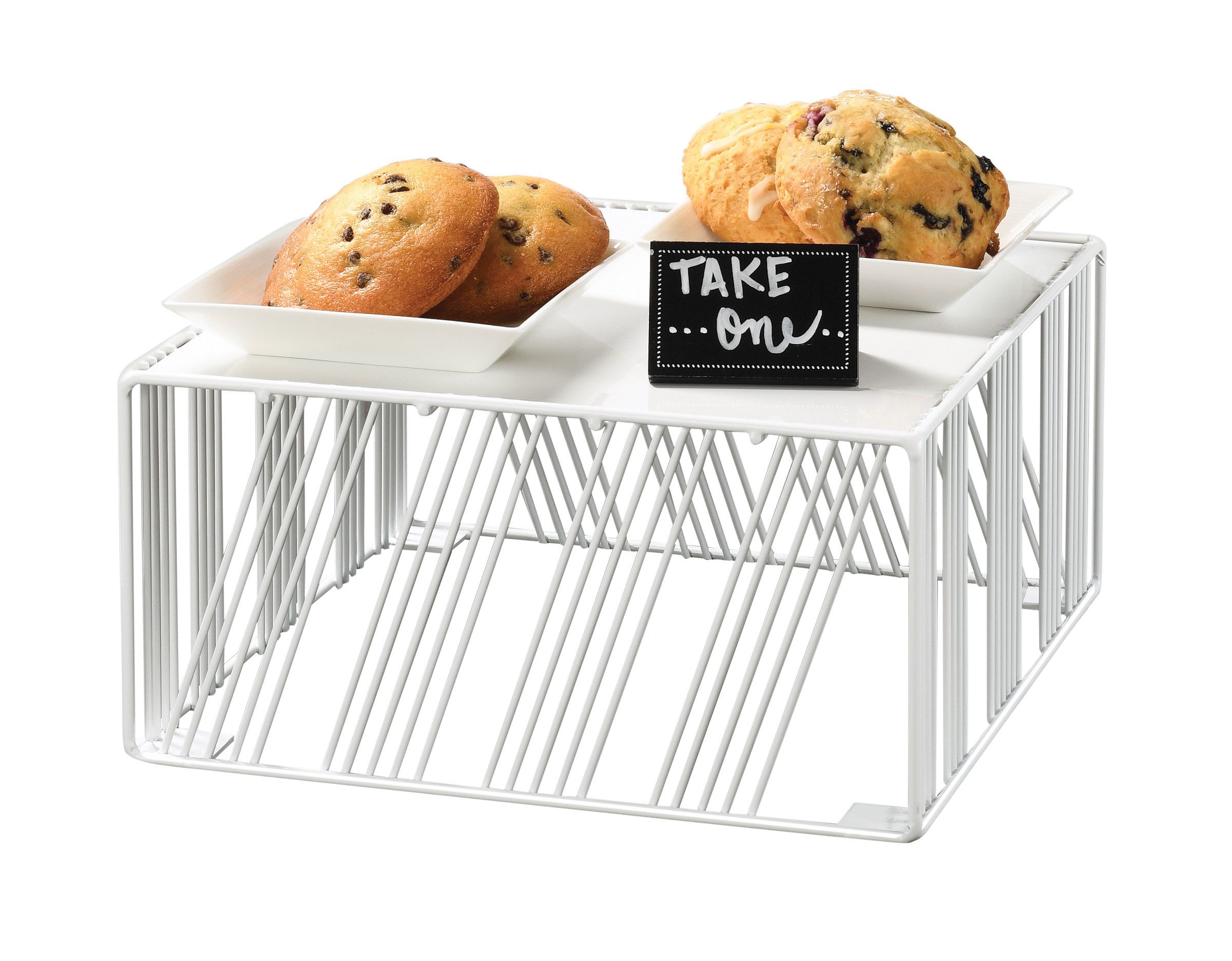 Cal Mil Portland White Square Metal Riser, 12 inch Width x 12 inch ...