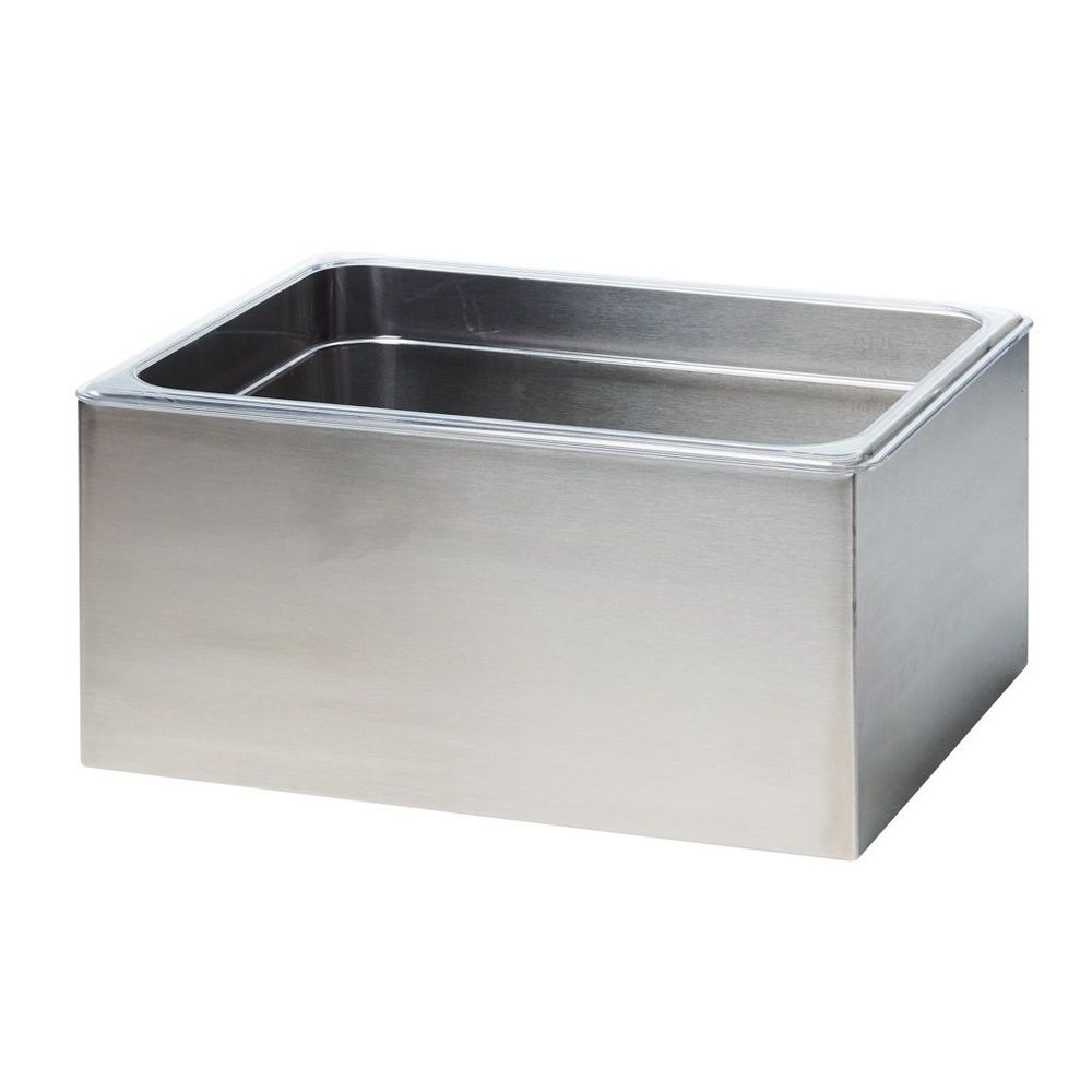 Cal-Mil Stainless Steel Ice Housing with Clear Polycarbonate Pan, 10 ...