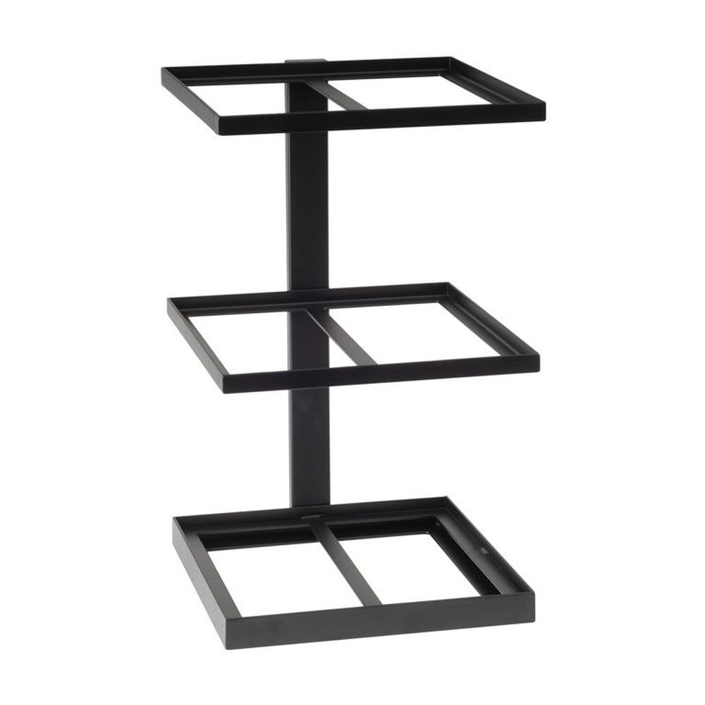 Cal-Mil 3-Tier Black Metal Merchandising Stand, 12.5 inch Width x 13.25 ...