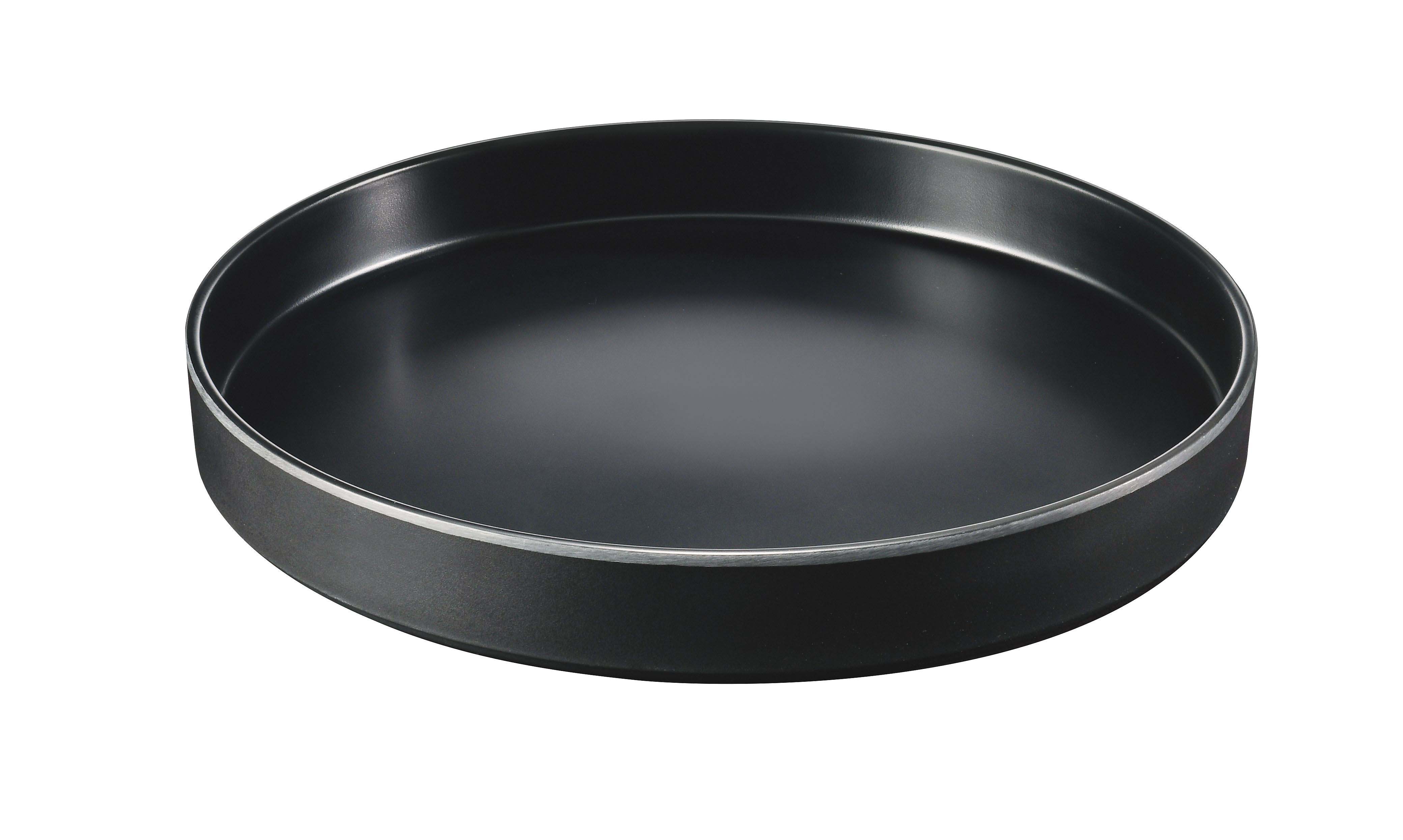 Cal Mil Hudson Black Raised Rim Melamine Plate, 12 inch Dia. x 1.5 inch ...