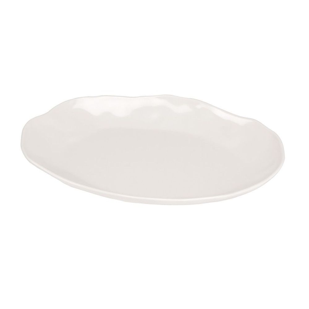 Cal-Mil Marin Ivory Melamine Platter, 12 inch Width x 9 inch Depth x 1. ...