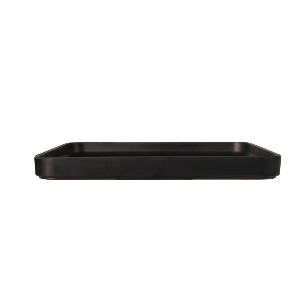 Cal-Mil Hudson Black Square Melamine Plate, 11 inch Width x 11 inch ...