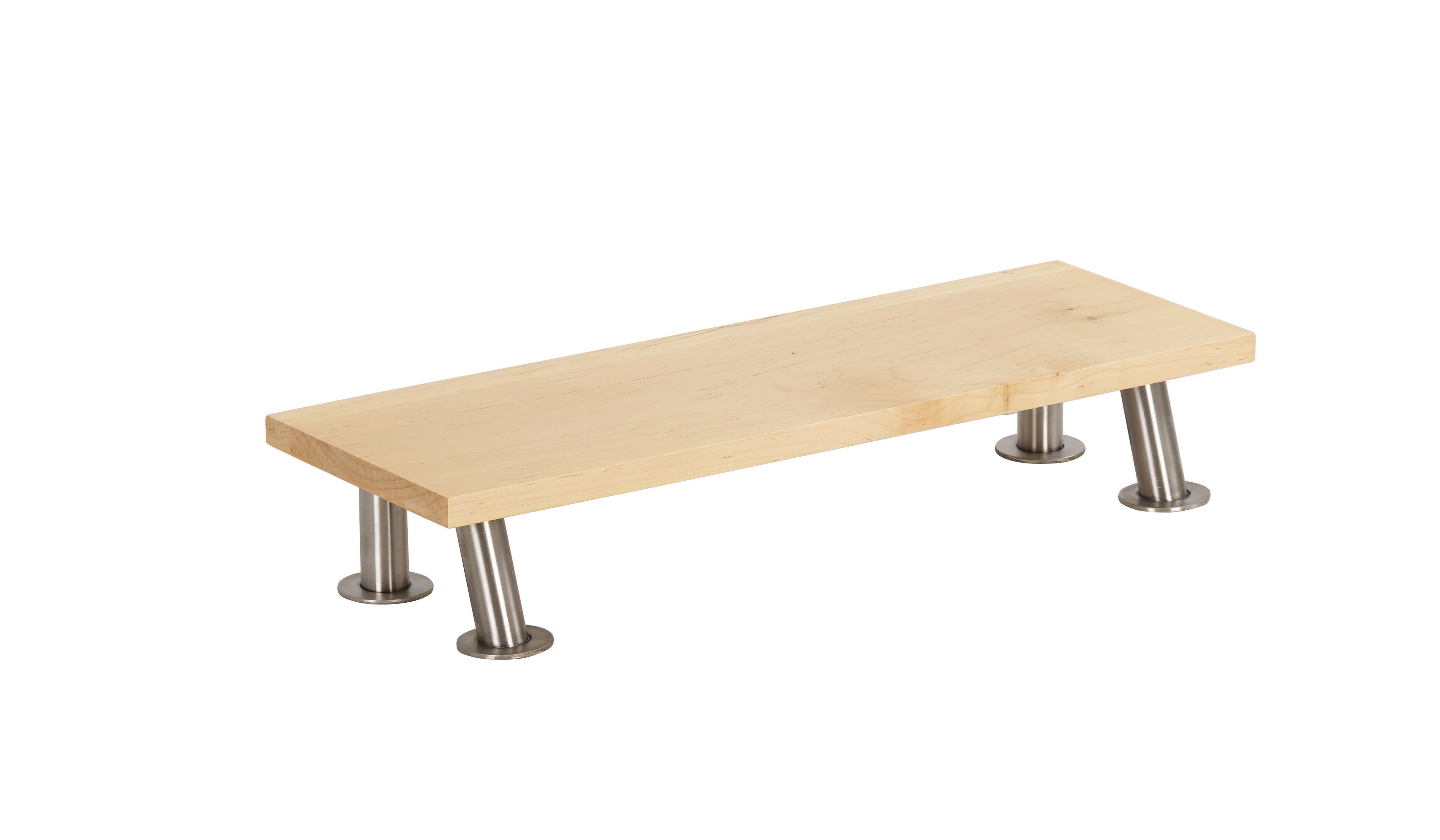 Cal Mil Maple Wood Riser with Stainless Steel Legs, 20 inch Width x 7 ...