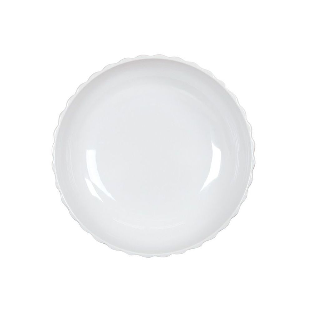 Cal-Mil White Scalloped Bowl, 78 Ounce Capacity