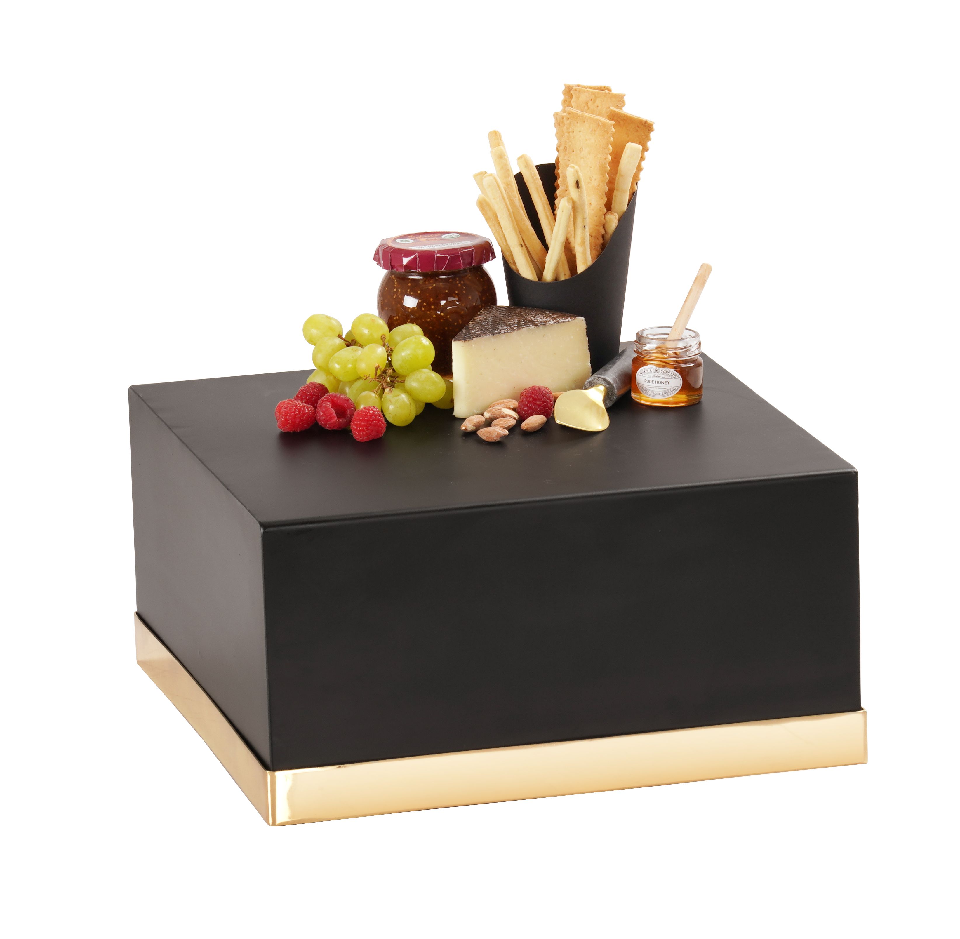 Cal Mil Monaco Square Black/Gold Metal Display Riser, 14 inch Width x ...
