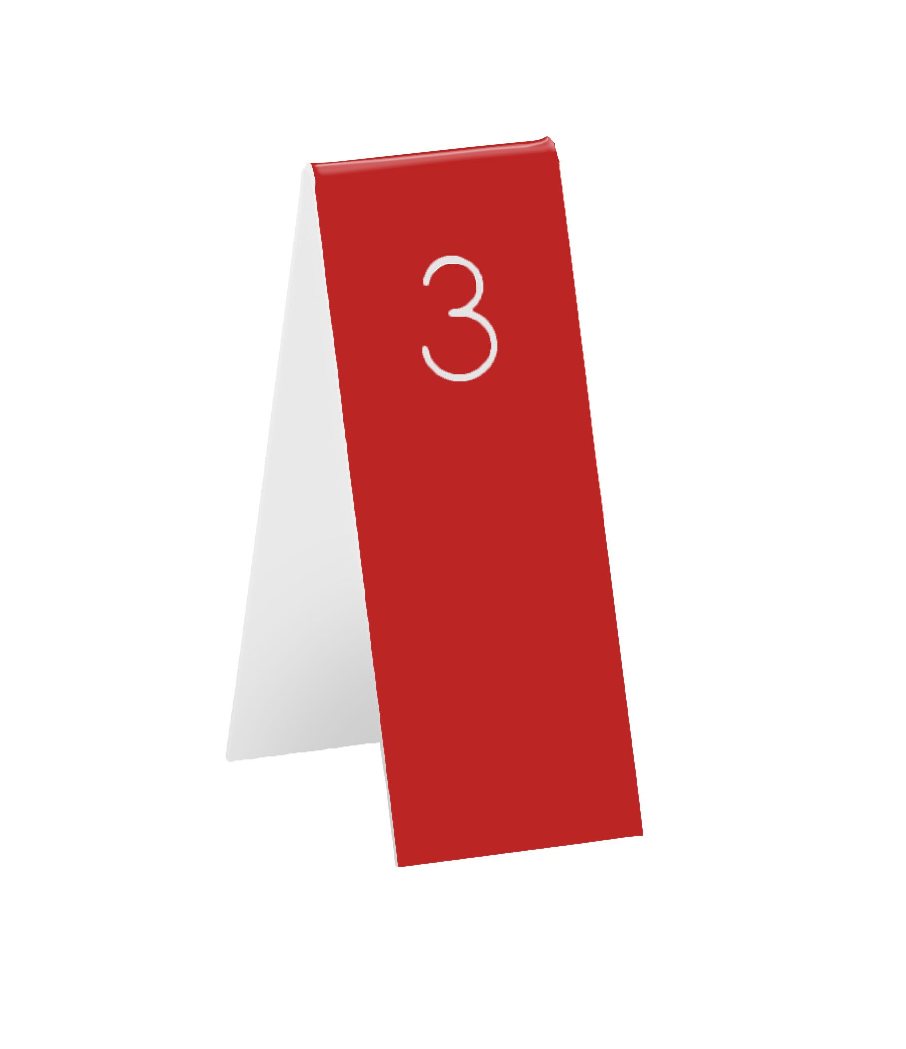 Cal-Mil Red with White Engraved Number Tent, 1.75 inch Width x 5 inch ...
