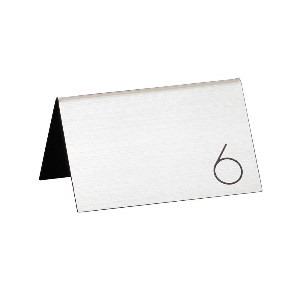 Cal-Mil Silver with Black Double-Sided Number Table Tent, 5 inch Width ...