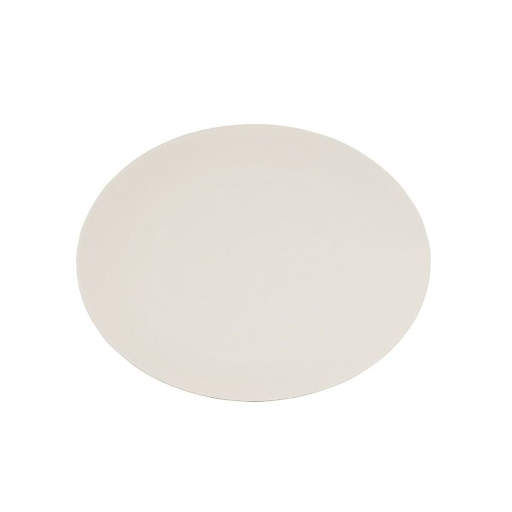 Cal-Mil Hand Thrown Ivory Oval Melamine Platter, 16 inch Width x 12 ...